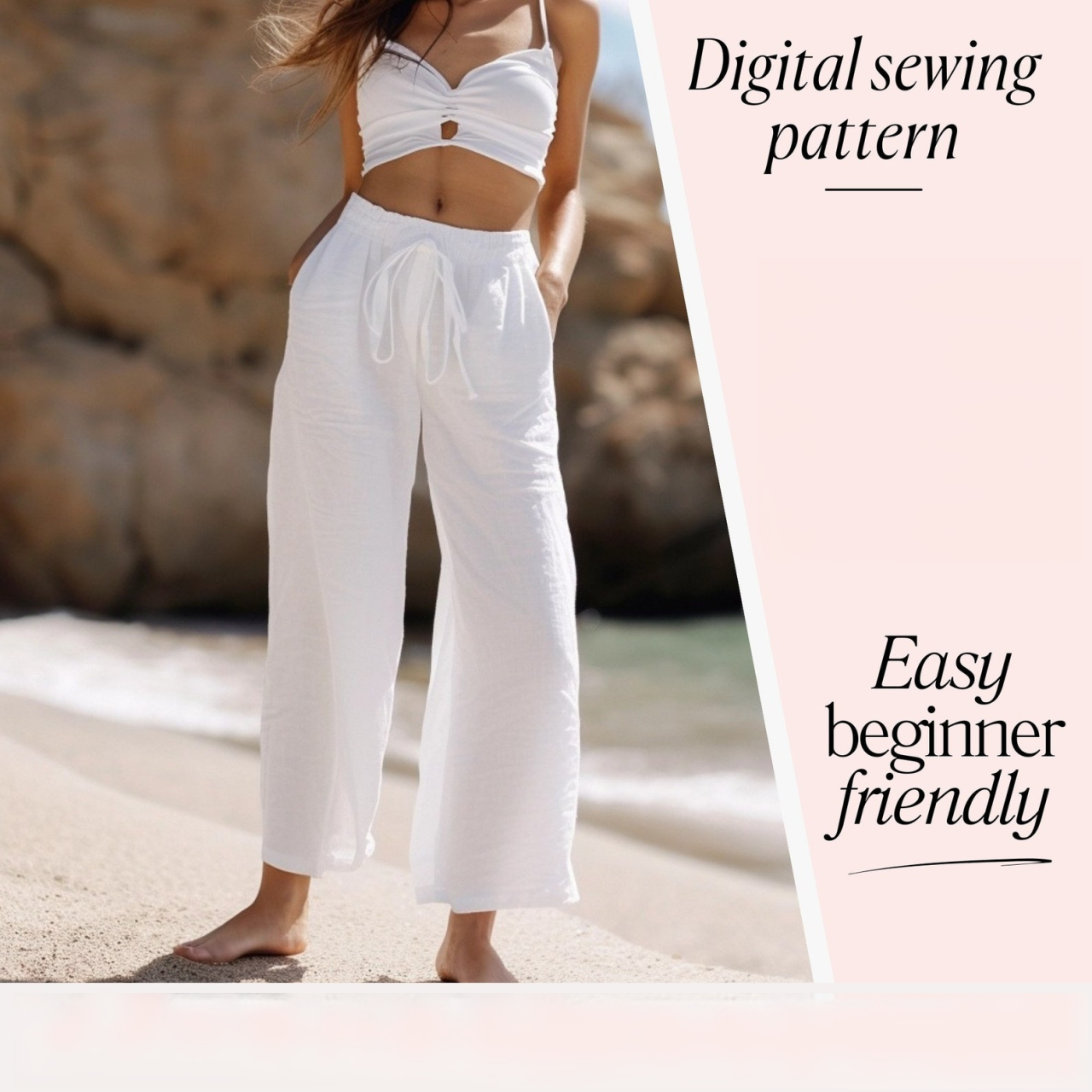 Comfy Trendy Wide Leg Pants Sewing Pattern – SewingSe